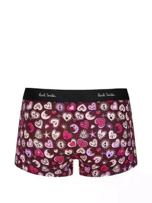 Paul Smith Moon Heart Print Boxers - Brown