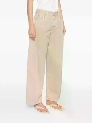 LA PISCINE Asymmetric Wide Leg Denim Jeans