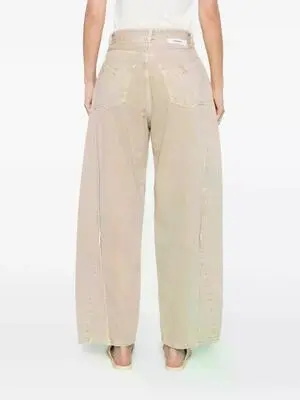 LA PISCINE Asymmetric Wide Leg Denim Jeans
