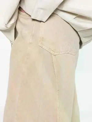 LA PISCINE Asymmetric Wide Leg Denim Jeans