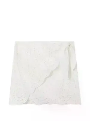 MC2 SAINT BARTH Nyra Broderie-anglaise Mini Skirt - White