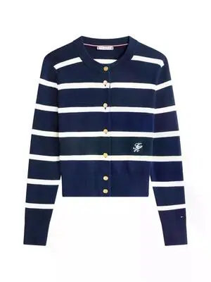 Tommy Hilfiger Striped Button-up Cardigan - Blue