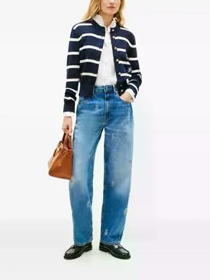 Tommy Hilfiger Striped Button-up Cardigan - Blue