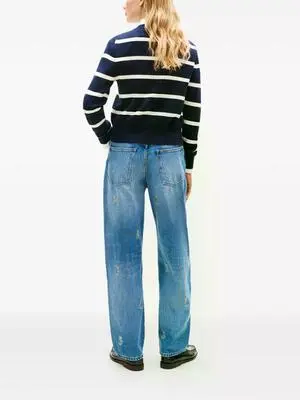 Tommy Hilfiger Striped Button-up Cardigan - Blue