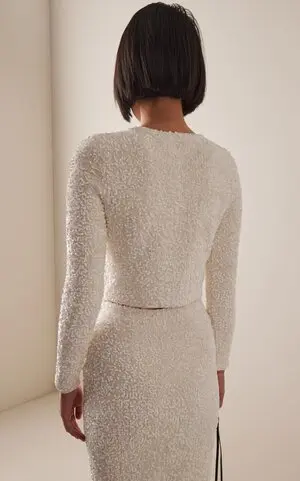Adam Lippes Raya Sequined Cardigan