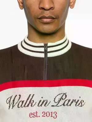 WALK IN PARIS Striped Short Sleeve T-shirt