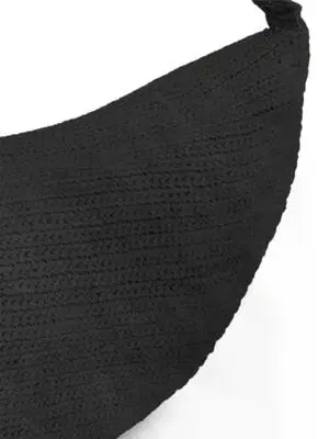 IBELIV Luna Raffia Shoulder Bag - Black