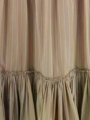 JIL SANDER Pinstripe Tiered Skirt - Neutrals