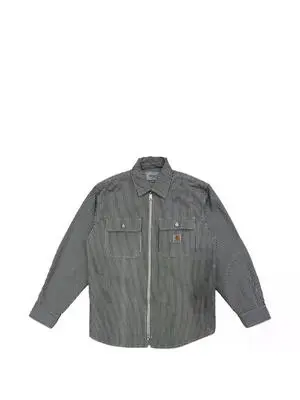 Carhartt Work In Progress Mercer Striped Flap-pocket Overshirt - Black