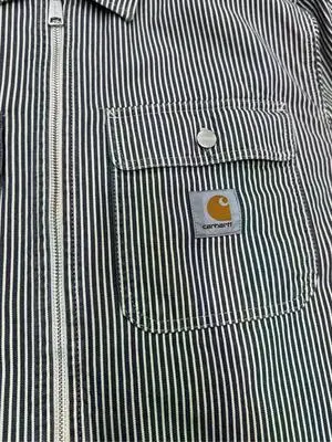 Carhartt Work In Progress Mercer Striped Flap-pocket Overshirt - Black