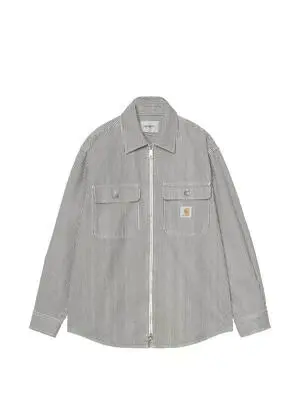 Carhartt Work In Progress Mercer Striped Flap-pocket Overshirt - Black