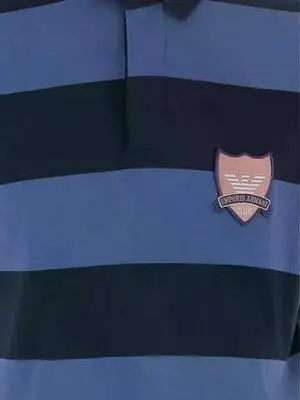 Emporio Armani Striped Logo Polo Shirt