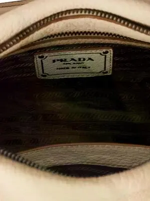 Prada Leather Tote Bag - Neutrals