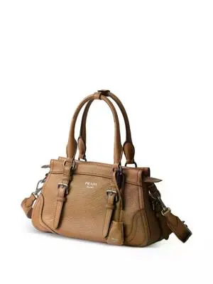 Prada Leather Tote Bag - Brown
