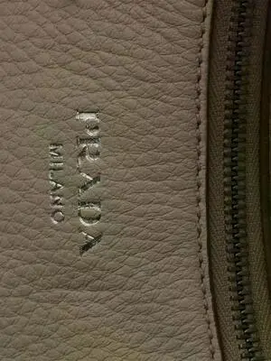 Prada Aimée Large Leather Shoulder Bag - Grey