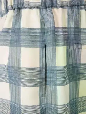 JIL SANDER Check-pattern Shorts - Blue