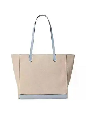 Ralph Lauren Large Cameryn Tote Bag With Dog Embroidery - Neutrals