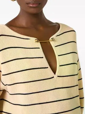 Elisabetta Franchi Striped Knit Pullover