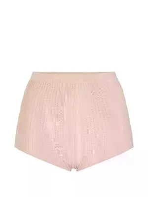 Elisabetta Franchi Knitted Mini Shorts - Neutrals
