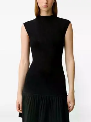 Claudie Pierlot Sleeveless Knit Pleated Dress