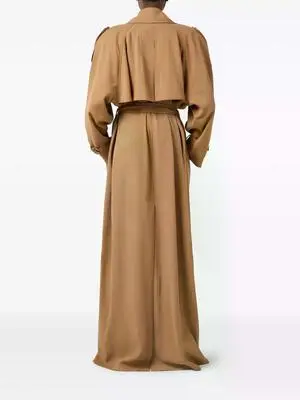 Elisabetta Franchi Flowing Gabardine Trench Coat