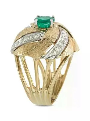 LB EXCLUSIVE Diamond And Emerald Ring - Gold