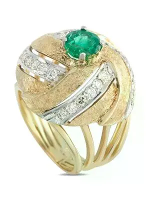 LB EXCLUSIVE Diamond And Emerald Ring
