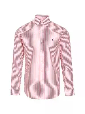 Polo Ralph Lauren Striped Custom-fit Cotton Shirt - Red