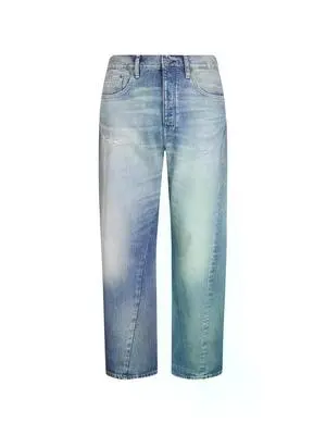 SUNFLOWER Twist Detail Wide Leg Jeans - Blue
