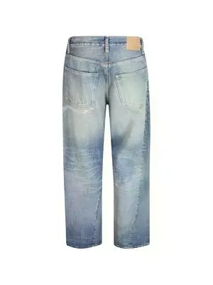 SUNFLOWER Twist Detail Wide Leg Jeans - Blue
