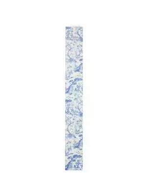Shanghai Tang Tang Floral Frayed Scarf - White