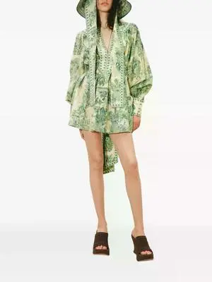 ALEMAIS Sara Bow Printed Mini Dress