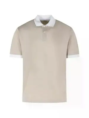 Eleventy Half-button Short-sleeve Polo Shirt - Neutrals