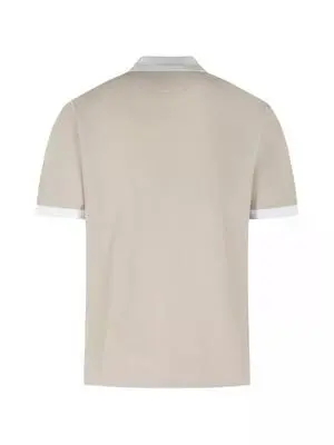 Eleventy Half-button Short-sleeve Polo Shirt - Neutrals