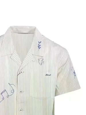 DUNST Striped Embroidered Shirt
