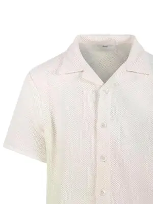 DUNST Buttoned Short-sleeve Shirt - Neutrals