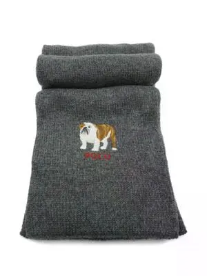 Polo Ralph Lauren Bulldog-detail Scarf - Grey