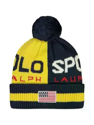 Polo Ralph Lauren Colourblock Beanie Hat - Blue