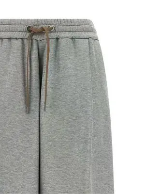 Brunello Cucinelli Contrast-stitching Palazzo Pants - Grey