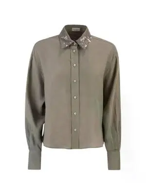 Brunello Cucinelli Embellished Shirts For Women
