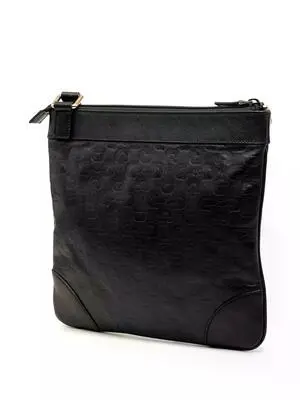 Gucci Embossed Leather Horsebit Crossbody Bag