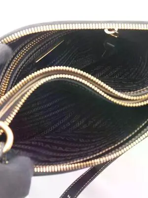 Prada 2010-2026 Canapa Logo Jacquard Crossbody Shoulder Bag