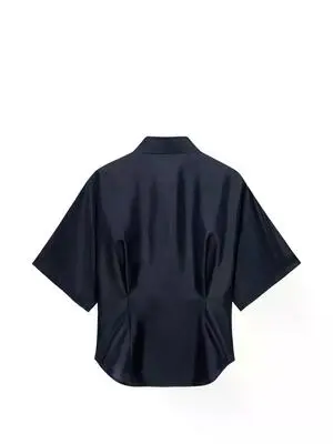 Shanghai Tang Mandarin-collar Blouse - Blue