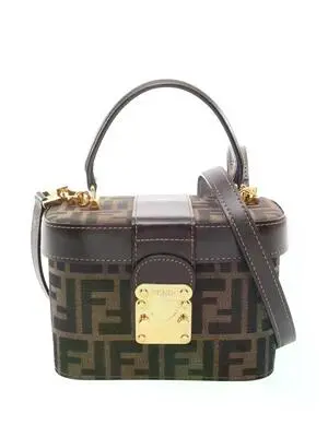 Fendi 2000-2010 Mini Zucca Canvas Vanity Satchel - Brown
