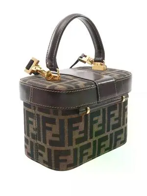 Fendi 2000-2010 Mini Zucca Canvas Vanity Satchel - Brown