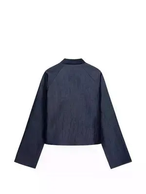 Shanghai Tang Cropped Frog-button Jacket - Blue