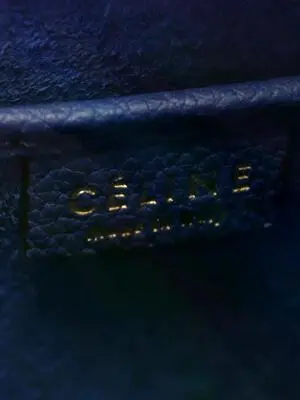 Celine Nano Leather Luggage Tote Satchel - Blue