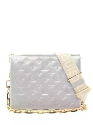LOUIS VUITTON Lambskin Coussin Pm Satchel - Silver