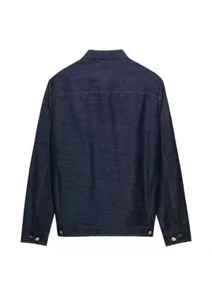 Shanghai Tang Button-up Denim Jacket - Blue