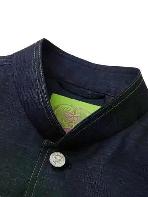 Shanghai Tang Button-up Denim Jacket - Blue